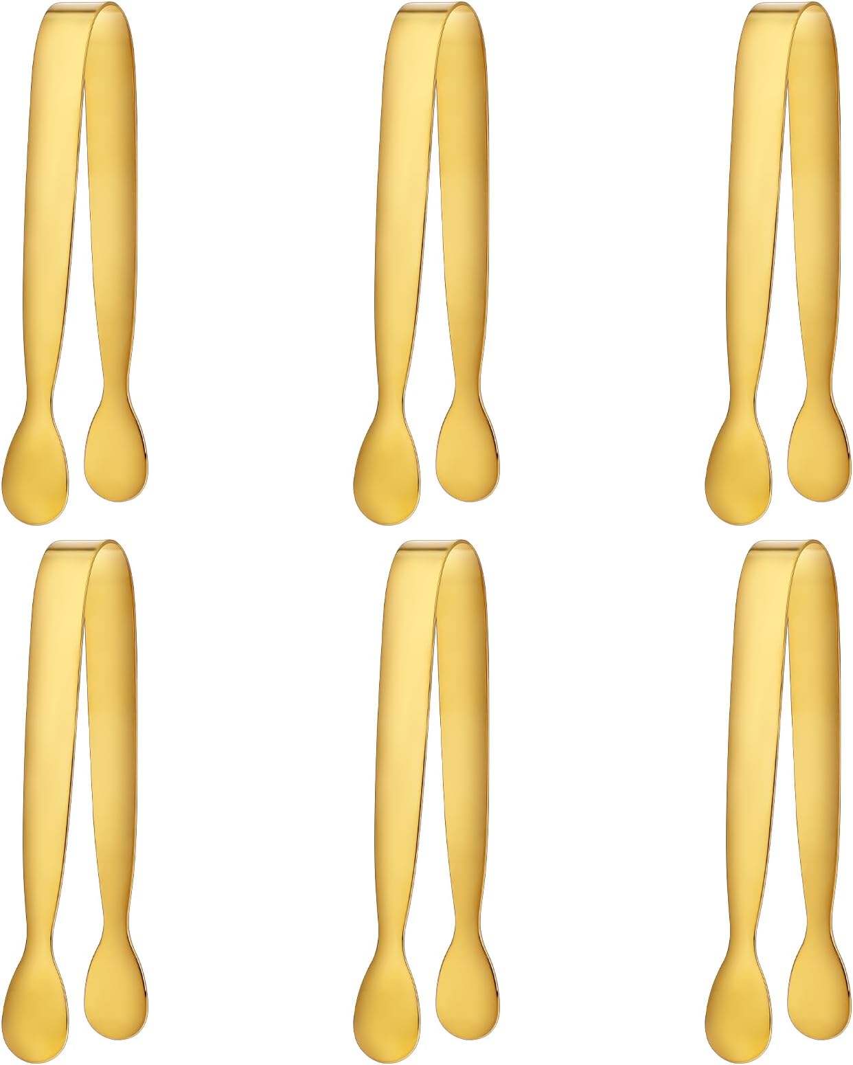 Amazon.com: 8PCS Gold Mini Metal Tongs, 4.3" Stainless Steel Tiny Tong ...