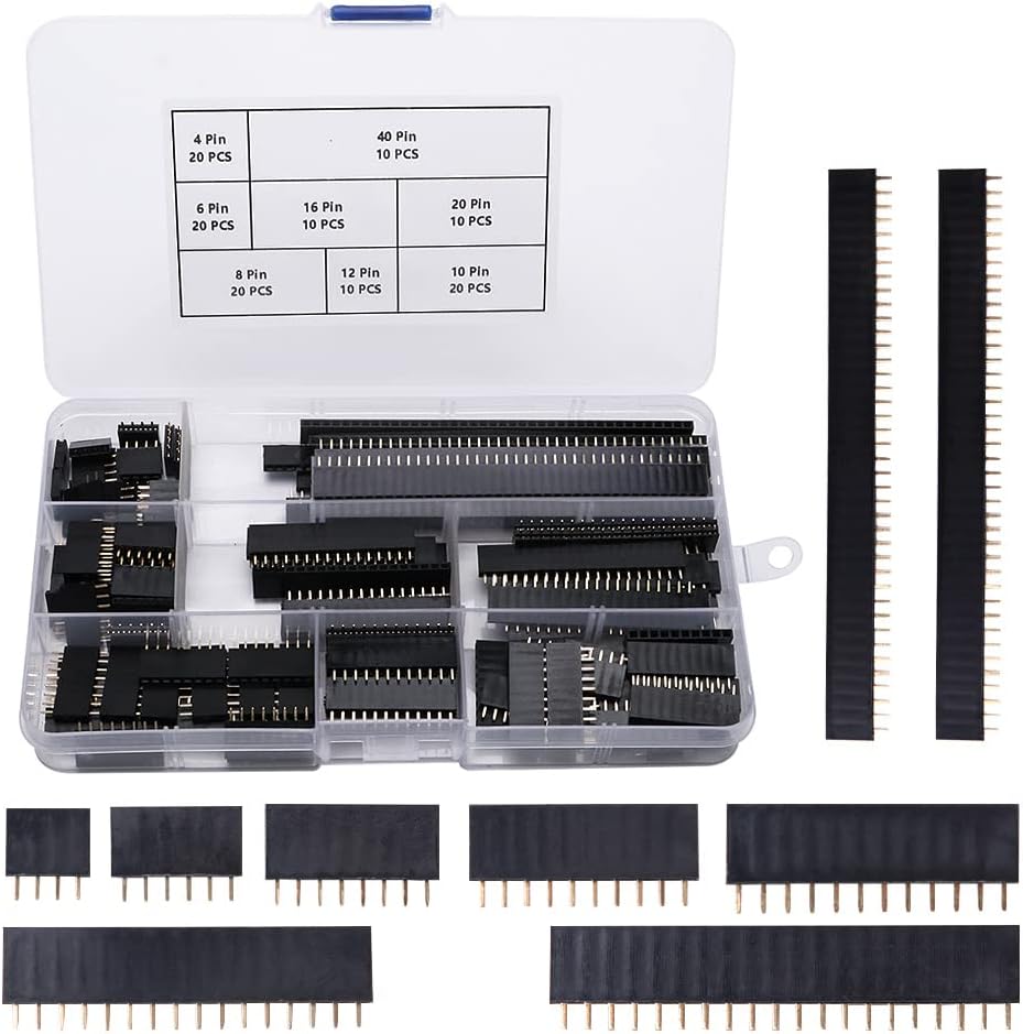 ANGEEK 40 pezzi 2,54 mm 40 pin header maschio e femmina PCB breadboard ...