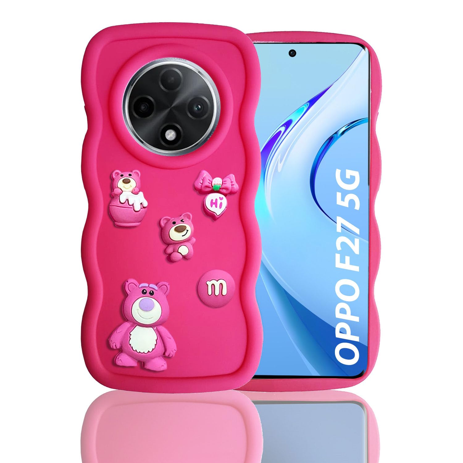 KC Back Cover for Oppo F27 5G - 3D Big Wave Cartoon Characters and Hi ...