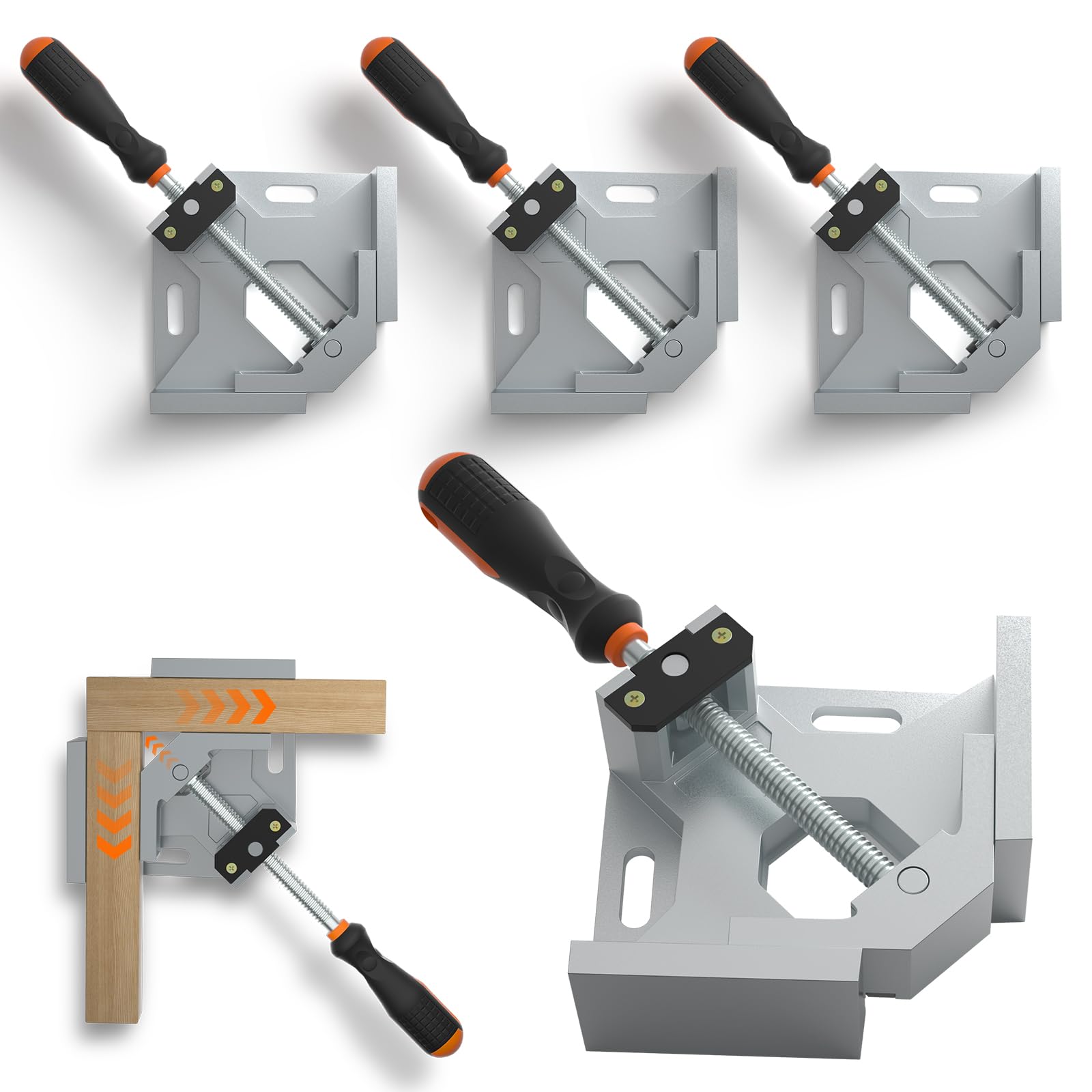 BETOOLL Corner Clamp Right Angle Clamp 90 Degree Wood Clamps 4pcs for ...