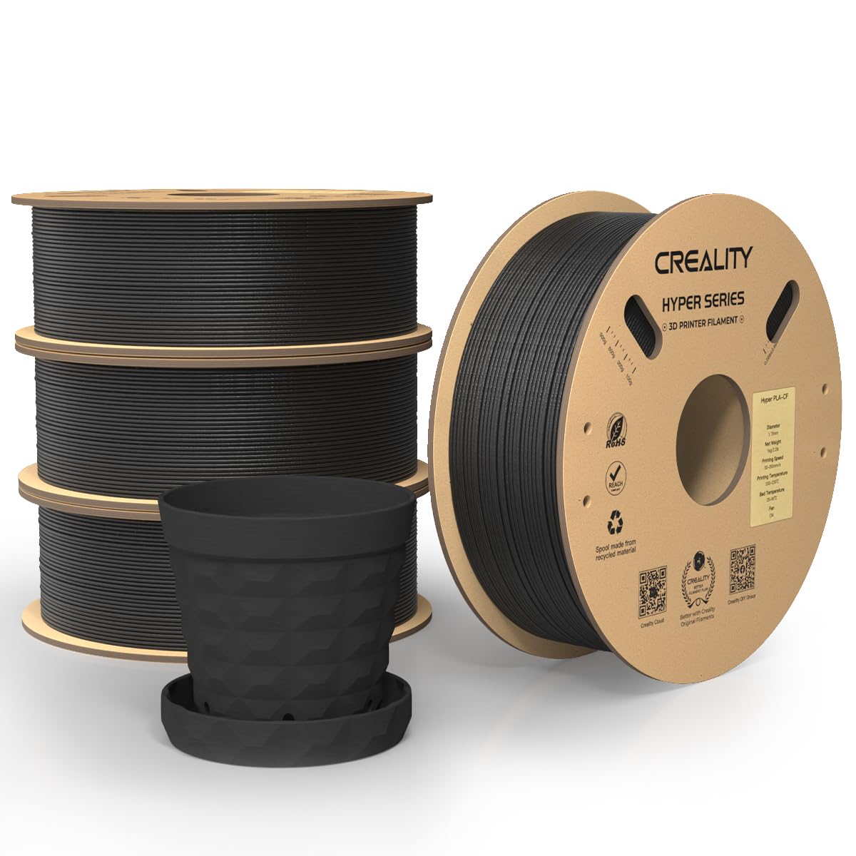 Amazon.com: Creality Carbon Fiber Filament, Hyper PLA-CF Filament, 3D ...