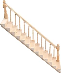 Amazon.com: Mrisata Miniature Stairs, Doll House Stairs, 1:12 Scale ...