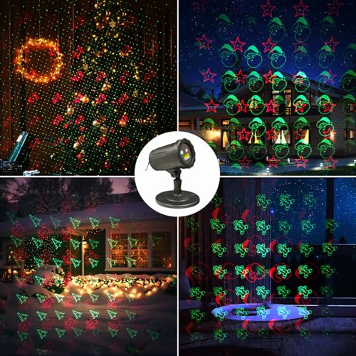 Christmas Projector Lights Outdoor Laser Projection with Remote & Bonus ...