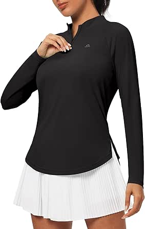 Heathyoga Womens Long Sleeve Workout Tops Golf Shirts for Woman UPF 50+ UV Sun Protection SPF ...