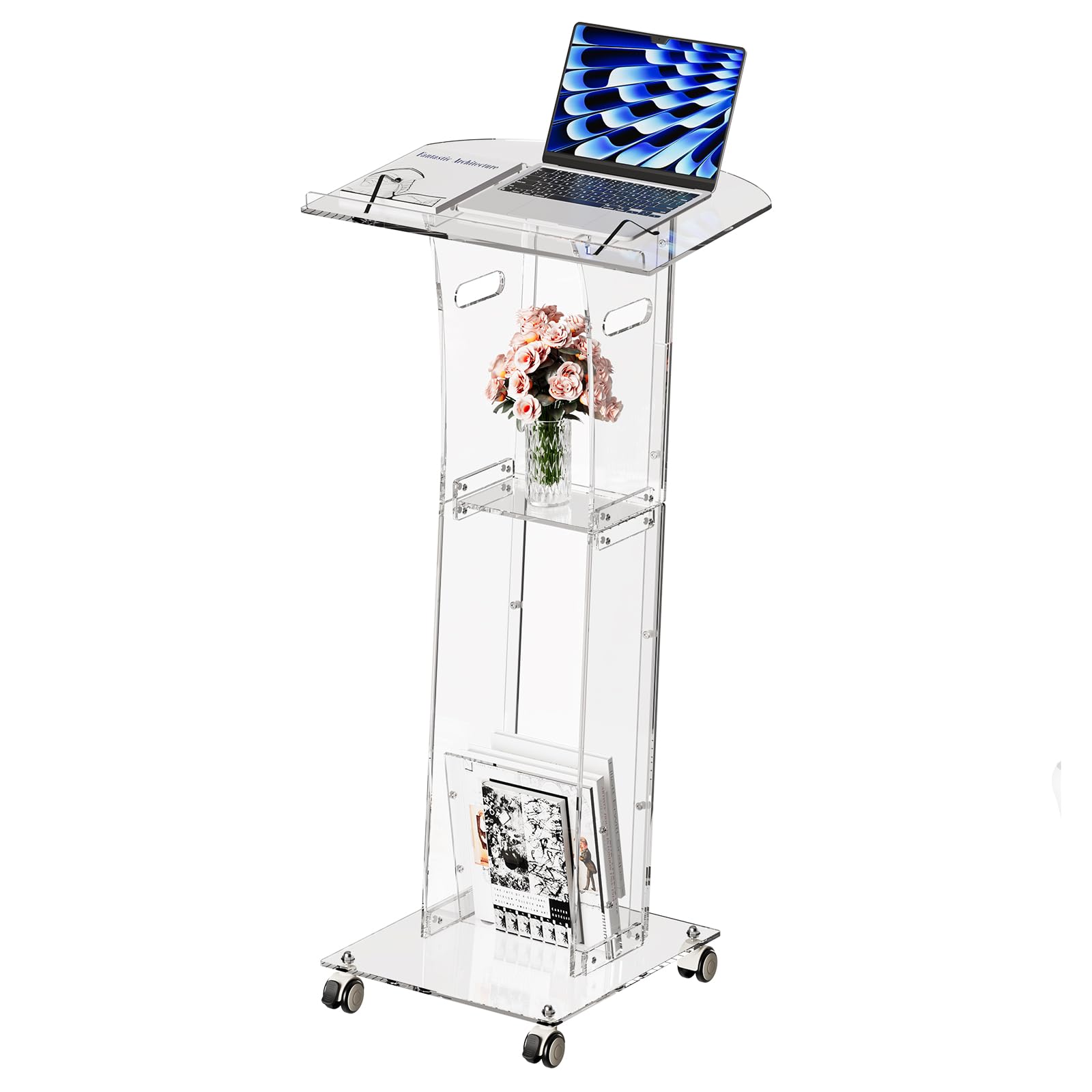 Snapklik.com : RexTact Acrylic Podium Stand49 Tall Portable Podium