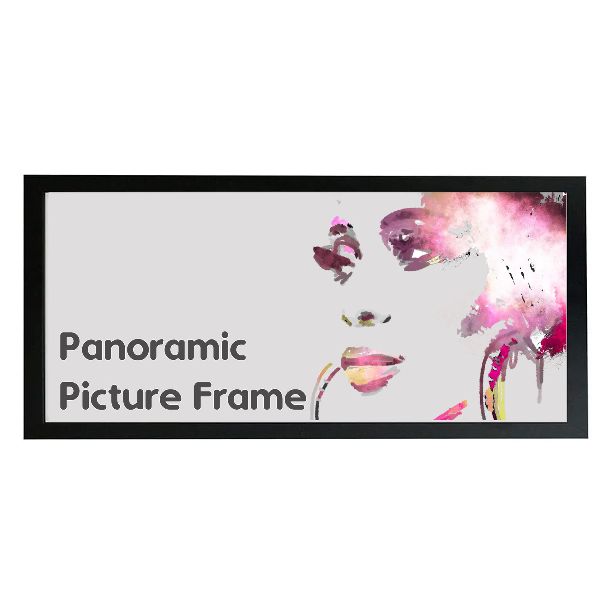 16x6" Black Panoramic Sizes Picture Frames Photo Frames Modern Poster ...