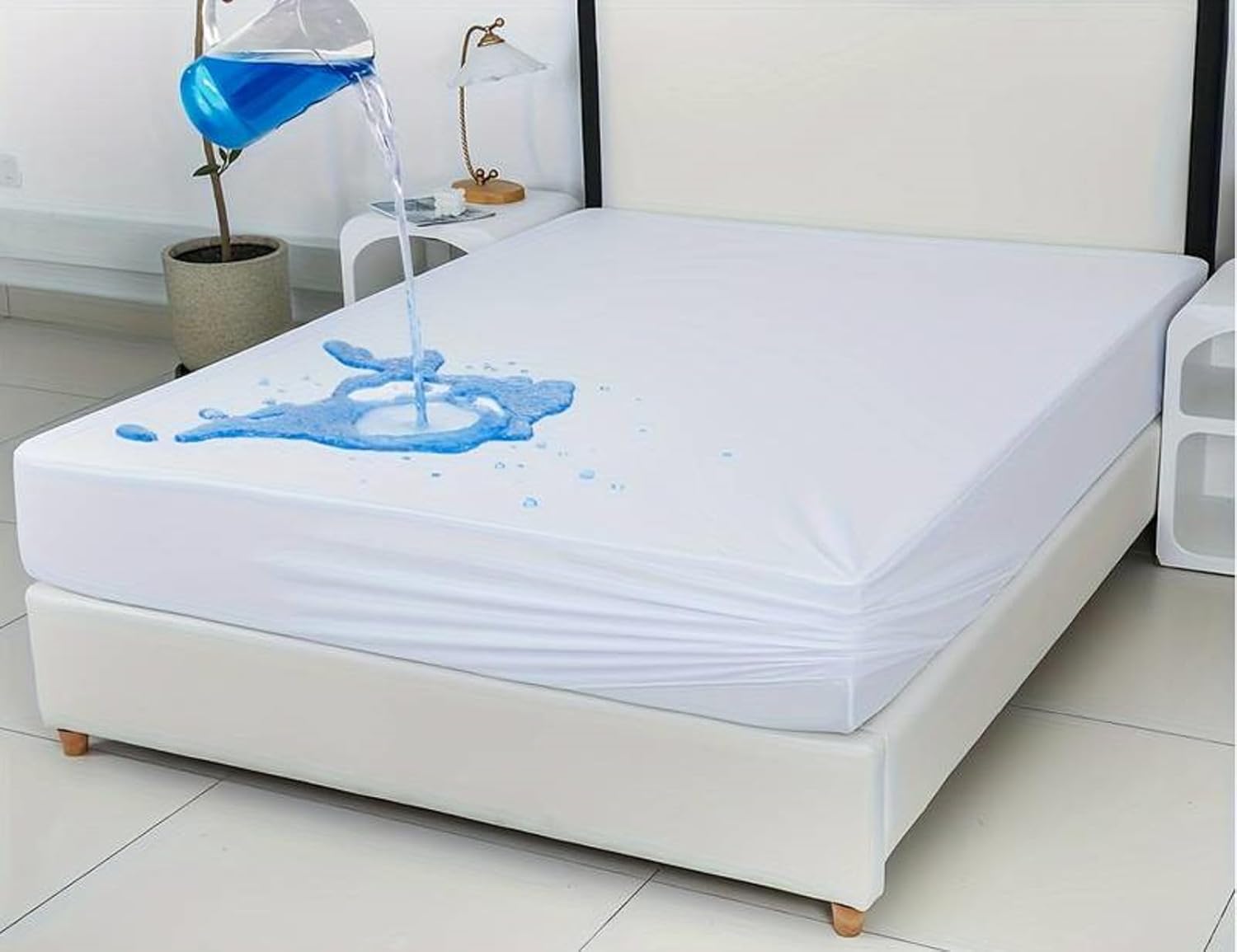Sasma Home - King Size Waterproof Mattress Protector - 40 cm Deep ...