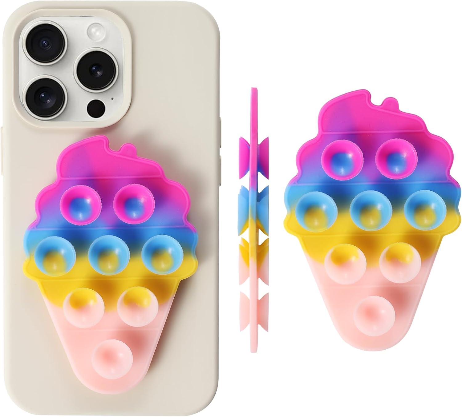 Amazon.com: 2PCS Silicone Double-Sided Suction Cup Detachable Phone ...