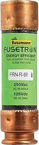 Bussmann FRN-R-60 Fusetron de 60 amperios de doble elemento de retardo ...