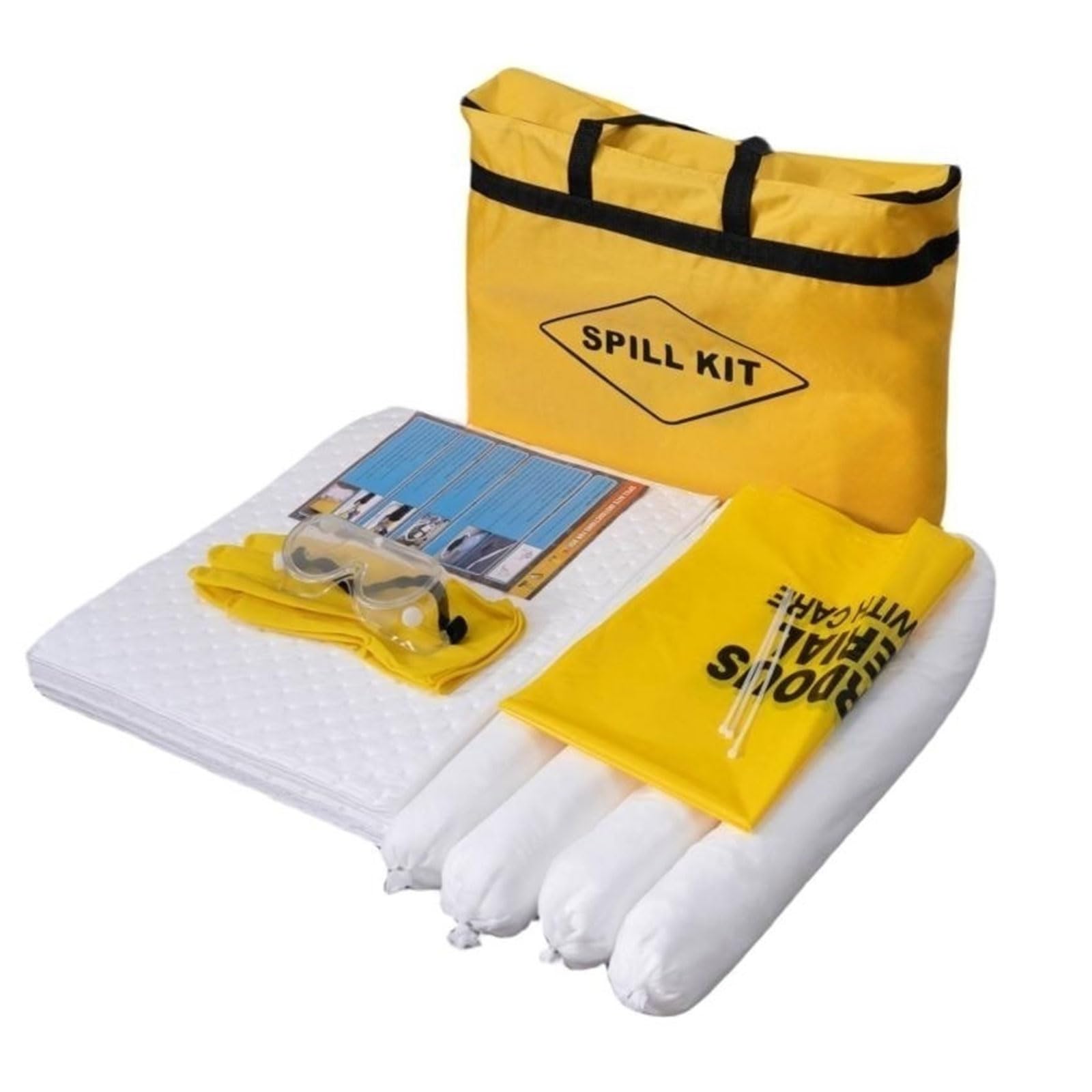 23L Oil Only Spill Kit - Oil and Fuel Spill Kit,20 Oil Absorbent Pads ...