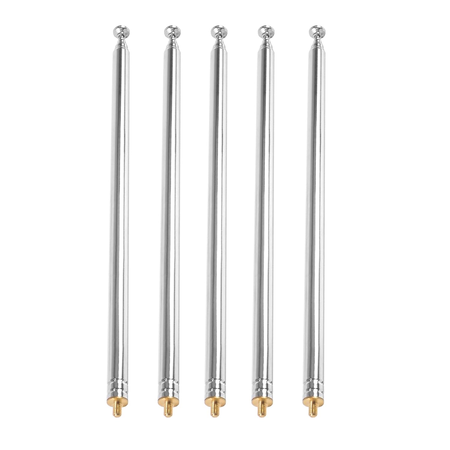 AEDIKO 5pcs Telescopic Antenna M3 Female Thread 7 Sections AM FM Radio ...