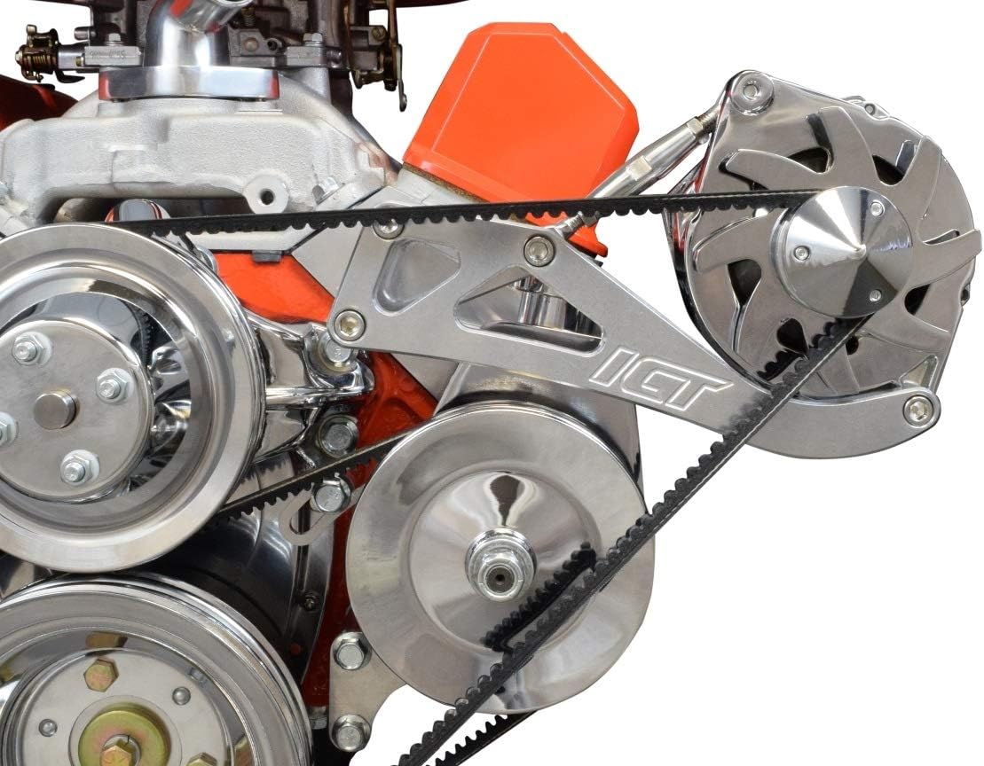 Amazon.com: ICT Billet SBC Driver Side Alternator Power Steering ...