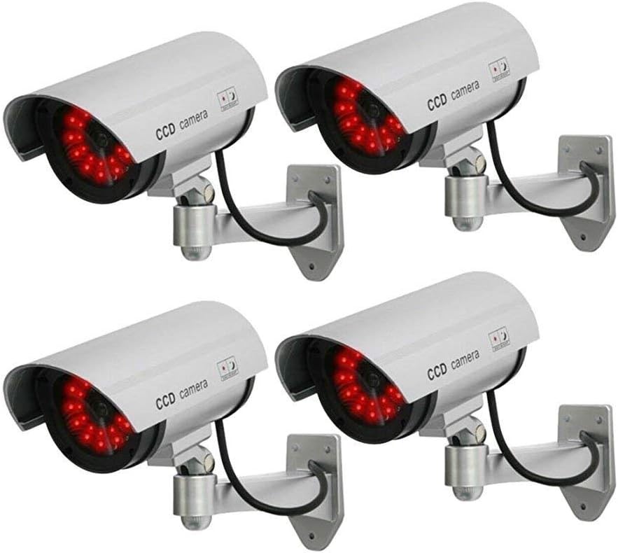 Buy HOMAVA Dummy Fake Wired Security CCTV Dome Camera with Flashing Red LED Light, Black Online ...