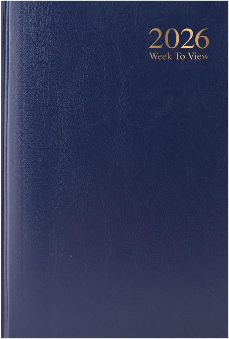 2026 A5 Week To View Diary - Full Year Hardback WTV Casebound Planner ...