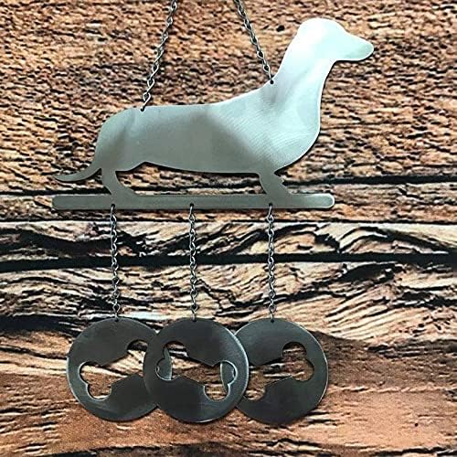 Amazon.com : Kakeii Dachshund Wind Chimes for Outside Hanging Outdoor ...