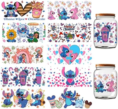 Amazon.com: AnyDesign Cup Wrap Transfer Stickers for Glass Retro Groovy ...