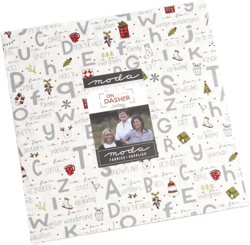 Amazon.com: Sweetwater ~ On Dasher Layer Cake 10" x 10" Fabric Squares