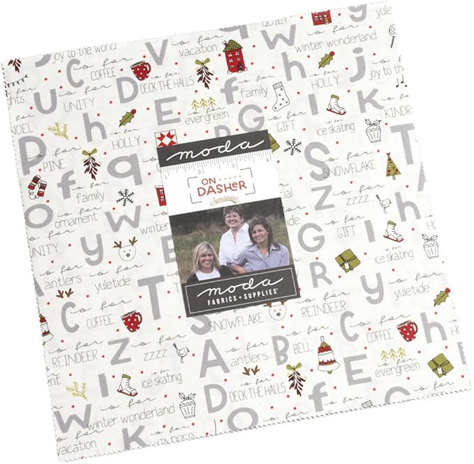 Amazon.com: Sweetwater ~ On Dasher Layer Cake 10" x 10" Fabric Squares