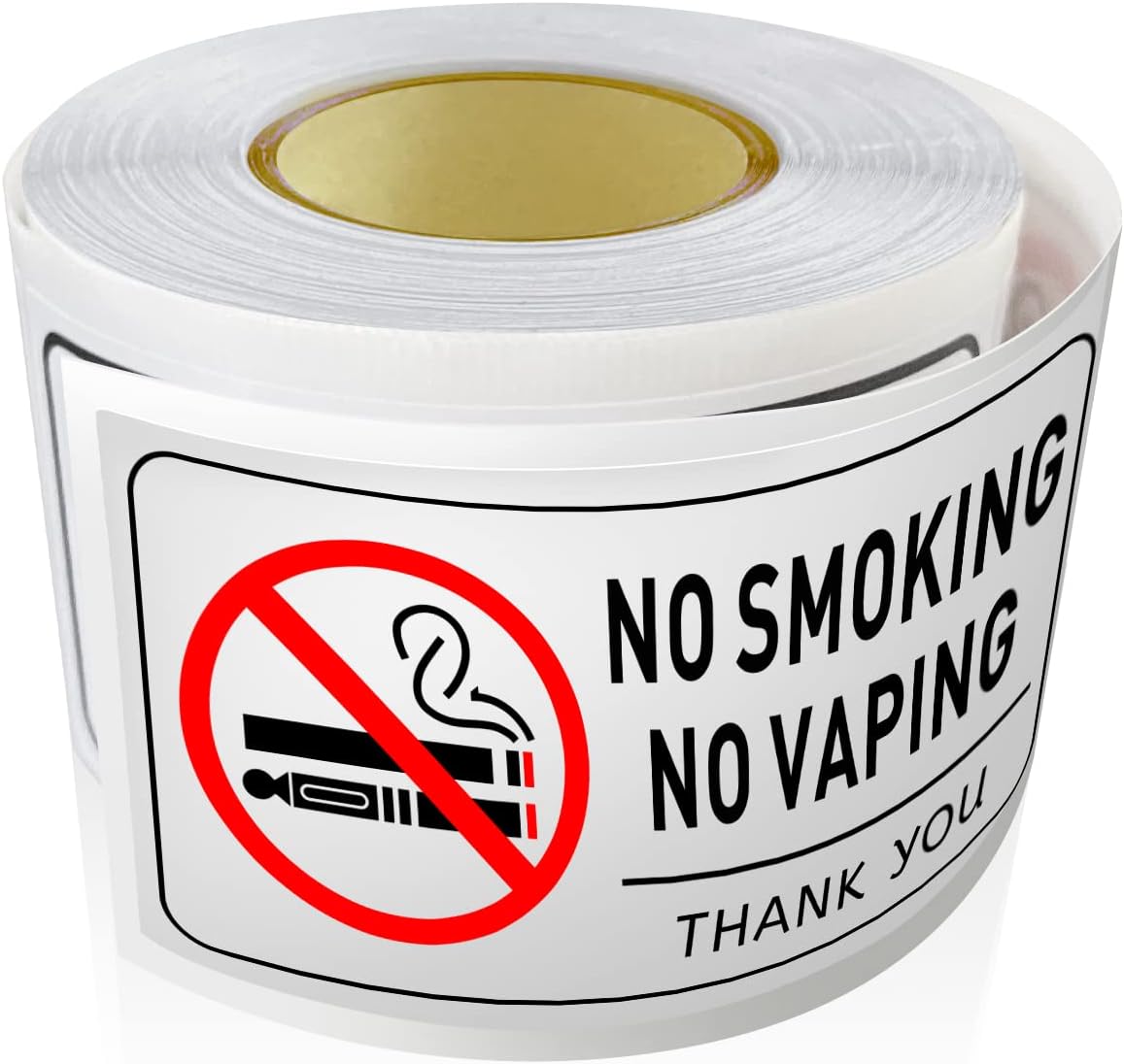 No Smoking No Vaping Sign 10 x 5 cm Self Adhesive No Smoking Vinyl ...