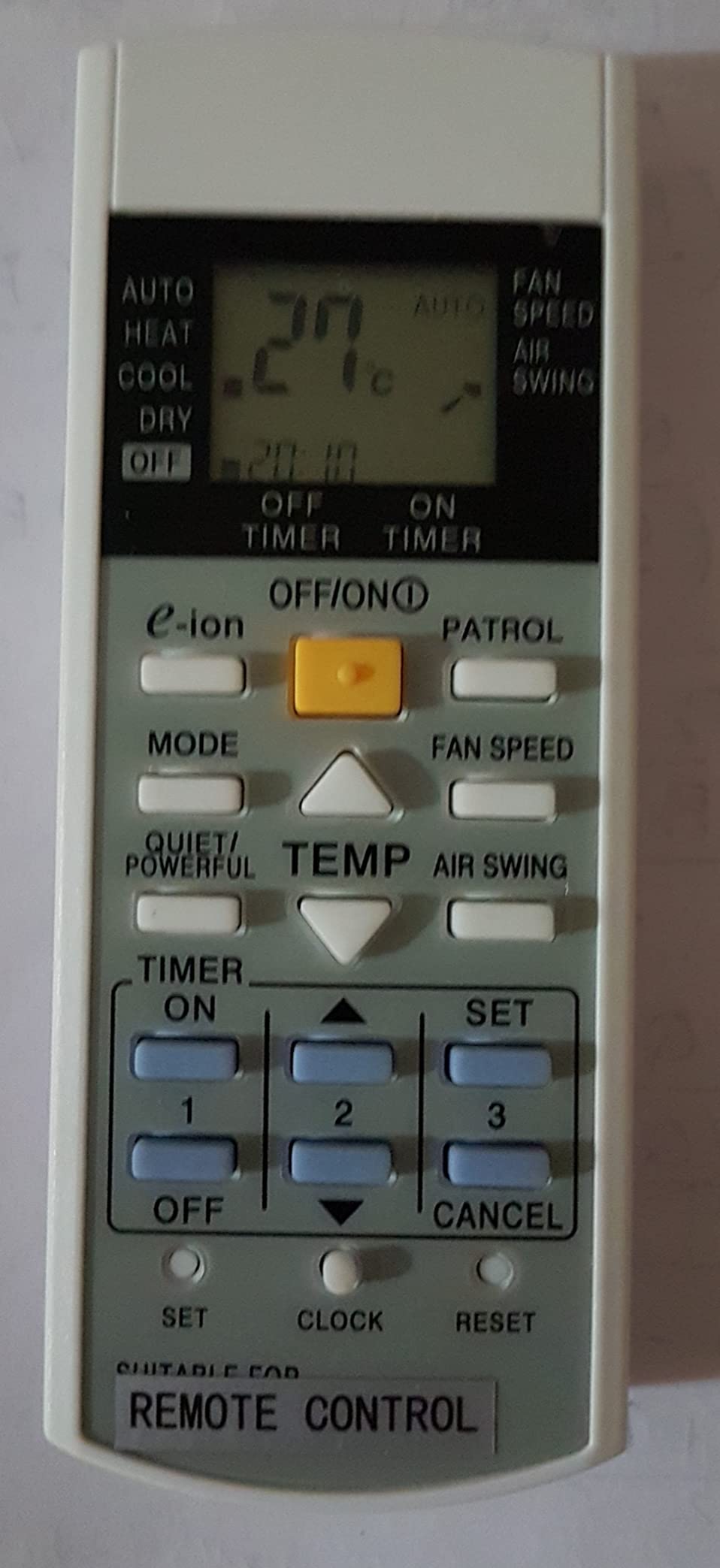 Buy Compatible Ac Remote Control For Panasonic Ac Remote 23,White ...