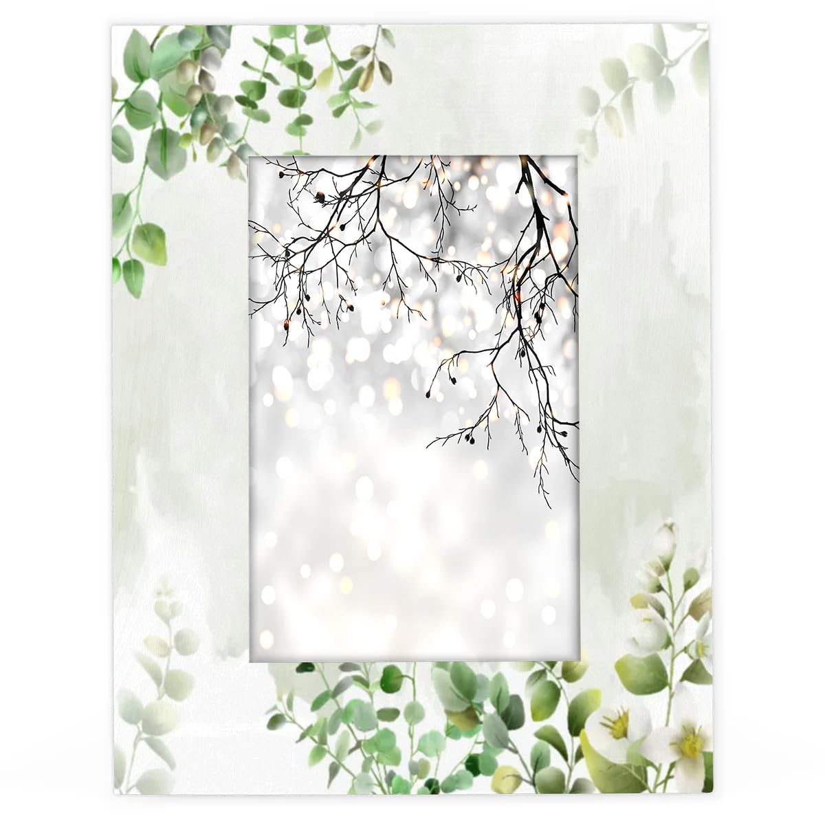 Amazon.com - FengQuGou 4x6 Picture Frame Green Leaf 4x6 Photo Frame ...