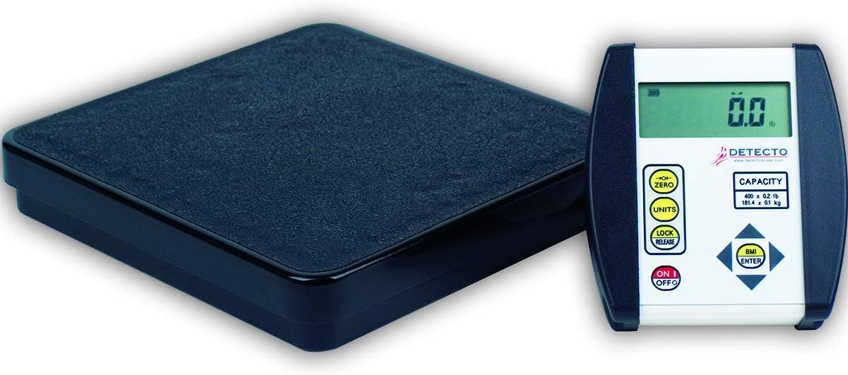 Amazon.com: Detecto DR400-750-C Portable Home Healthcare Scale 400 lb x ...