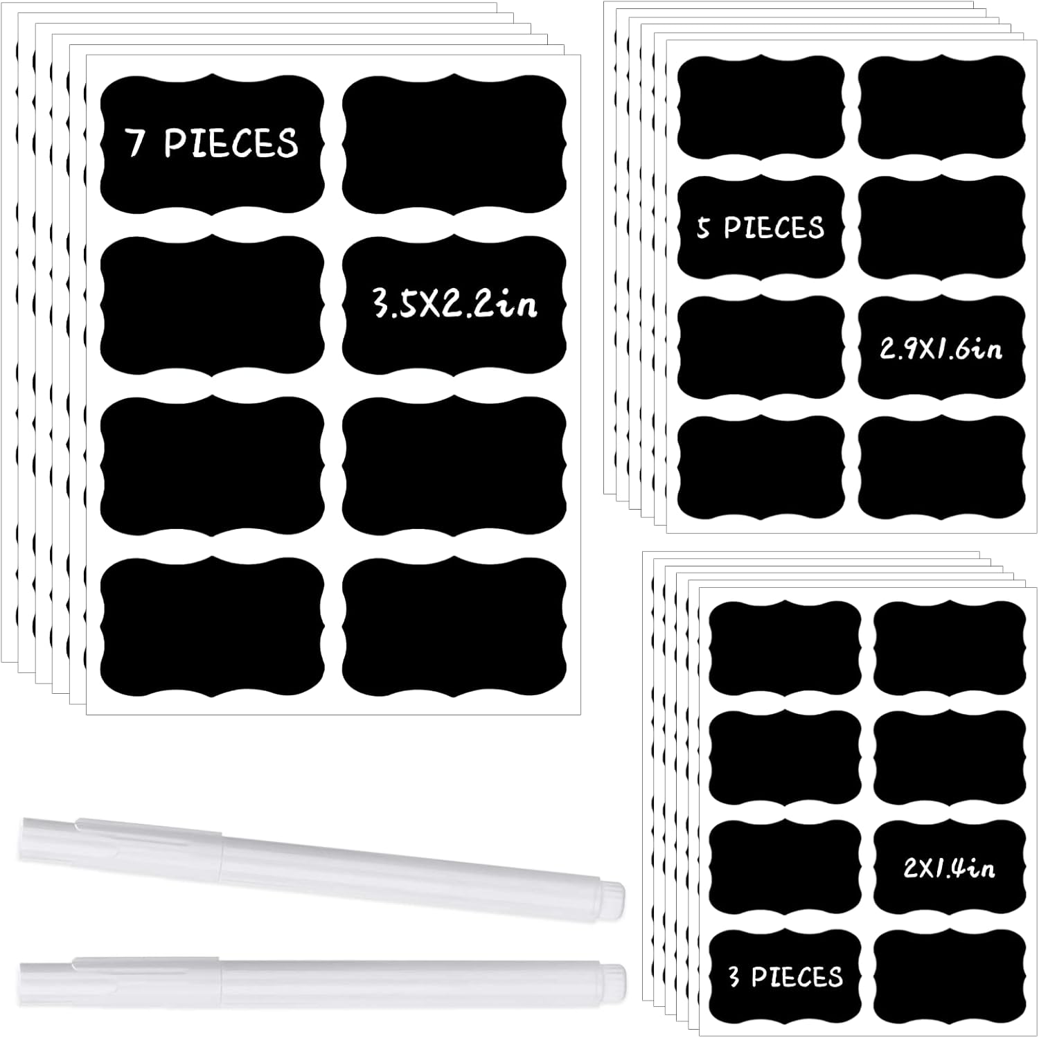 Amazon.com : JEFURE 120 Pcs Chalkboard Storage Bin & Container Labels ...