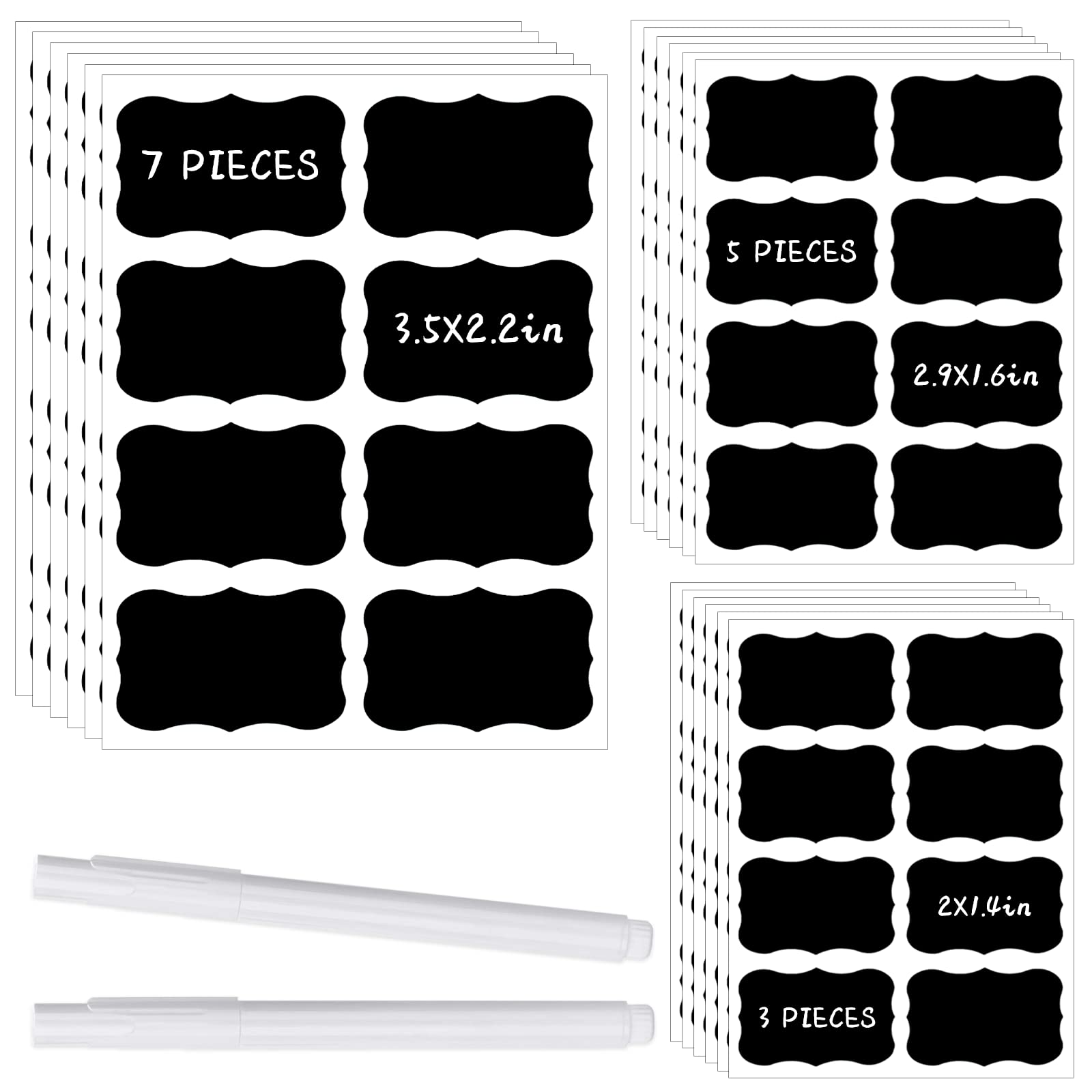 Amazon.com : JEFURE 120 Pcs Chalkboard Labels for Storage Bins, Chalk ...