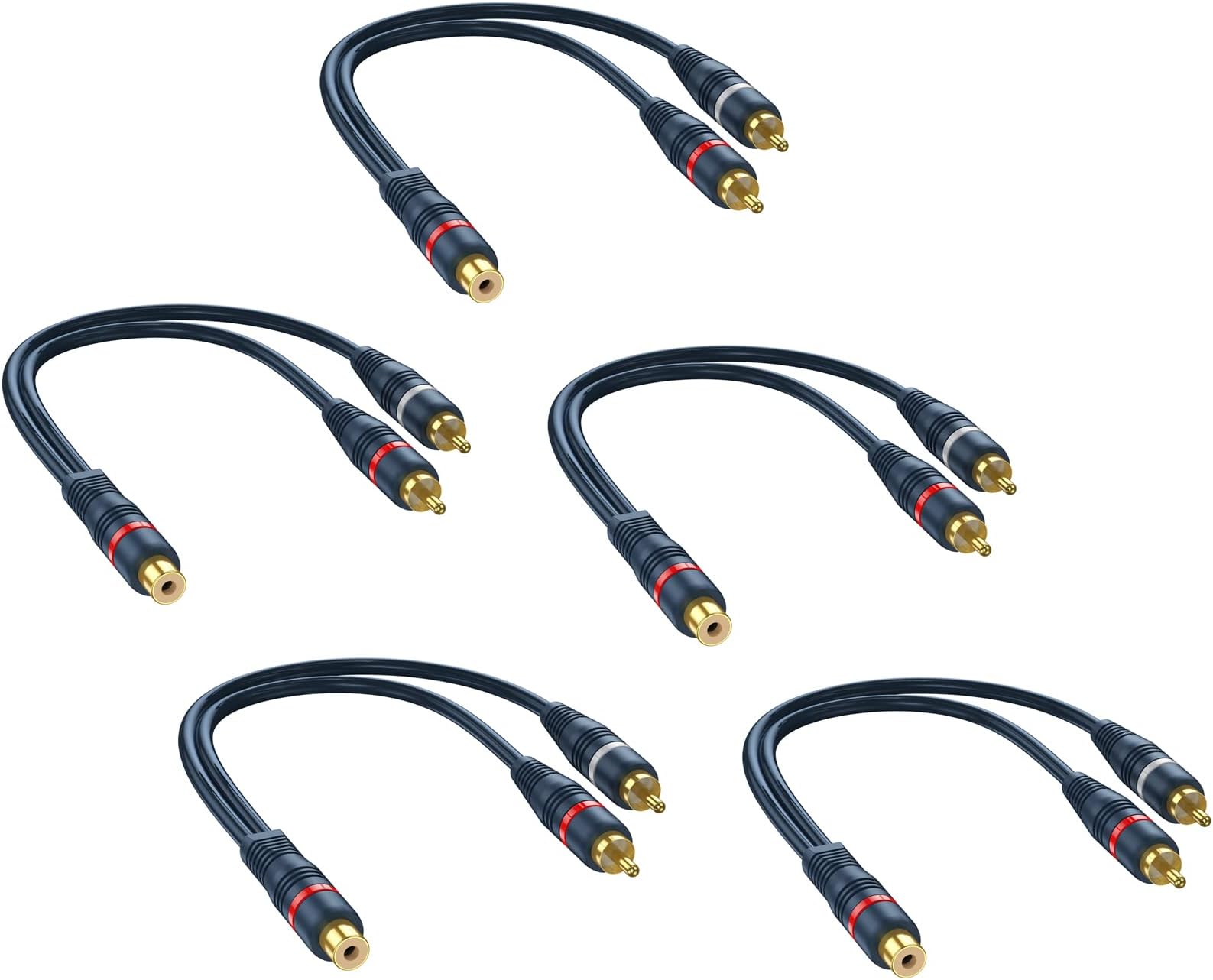 Amazon.com: GLHONG RCA Splitter Cable 1 RCA Mono Male to 2 RCA Phono ...