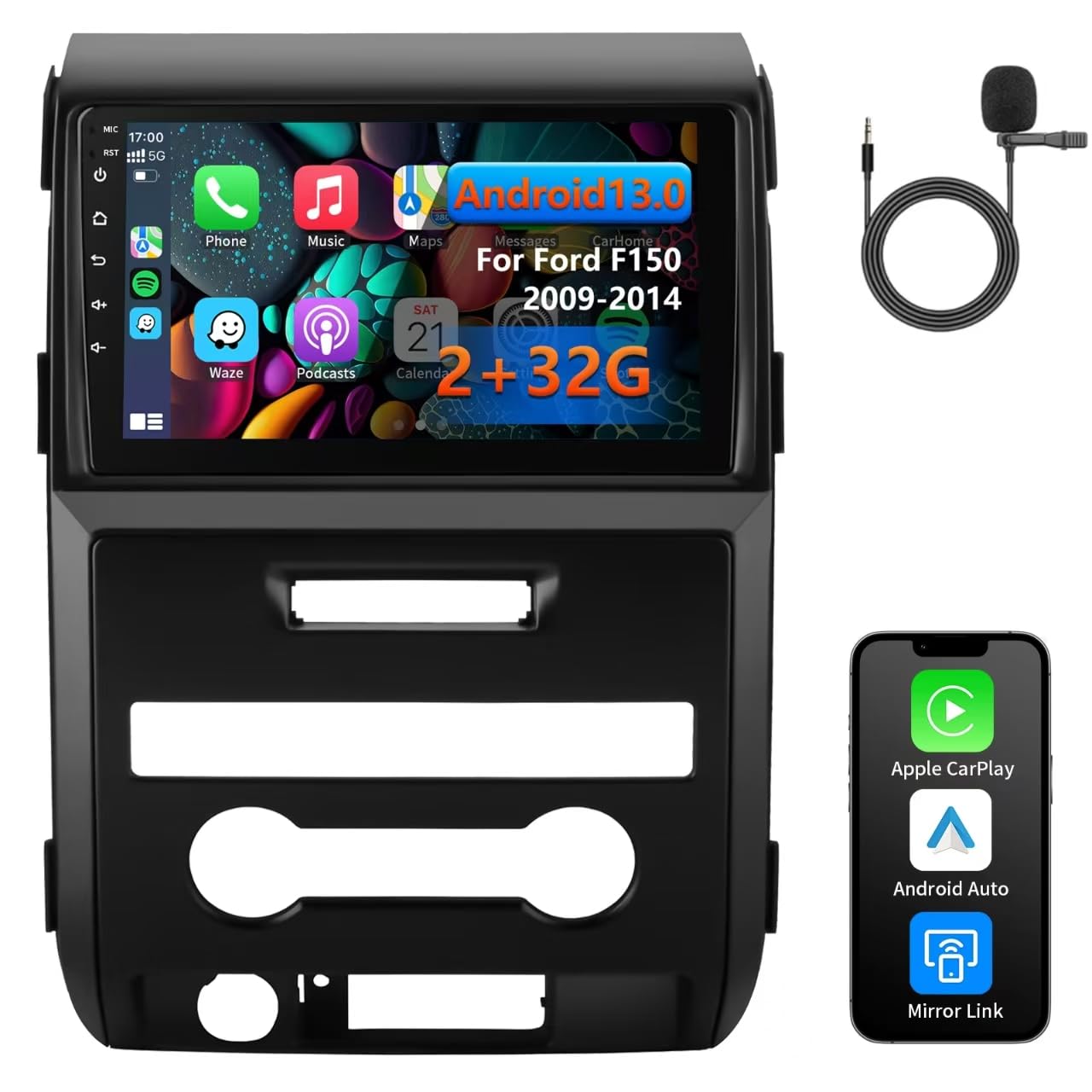 Amazon.com: Android 13 Car Stereo for Ford F150 2009-2014, Wireless ...