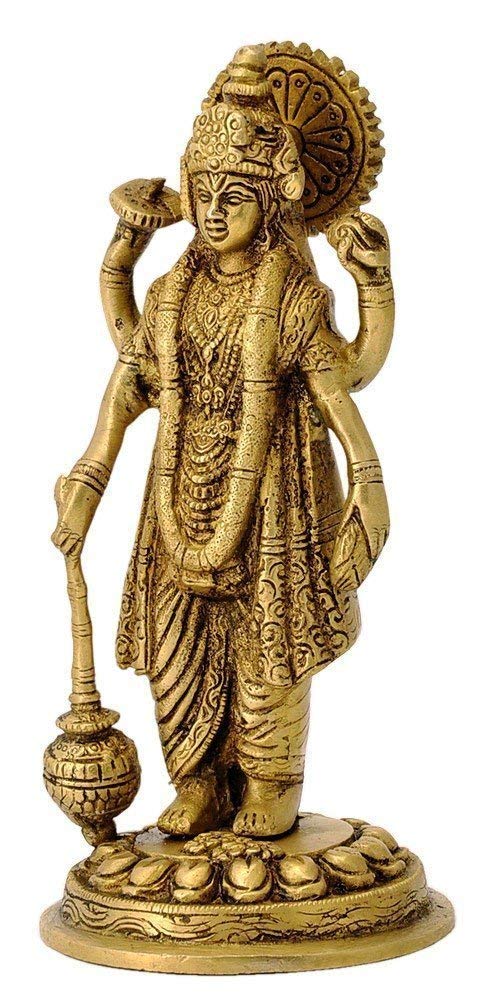 Buy Holding Statue Brass Lord Vishnu Holding Statue Gold Lord Vishnu ...