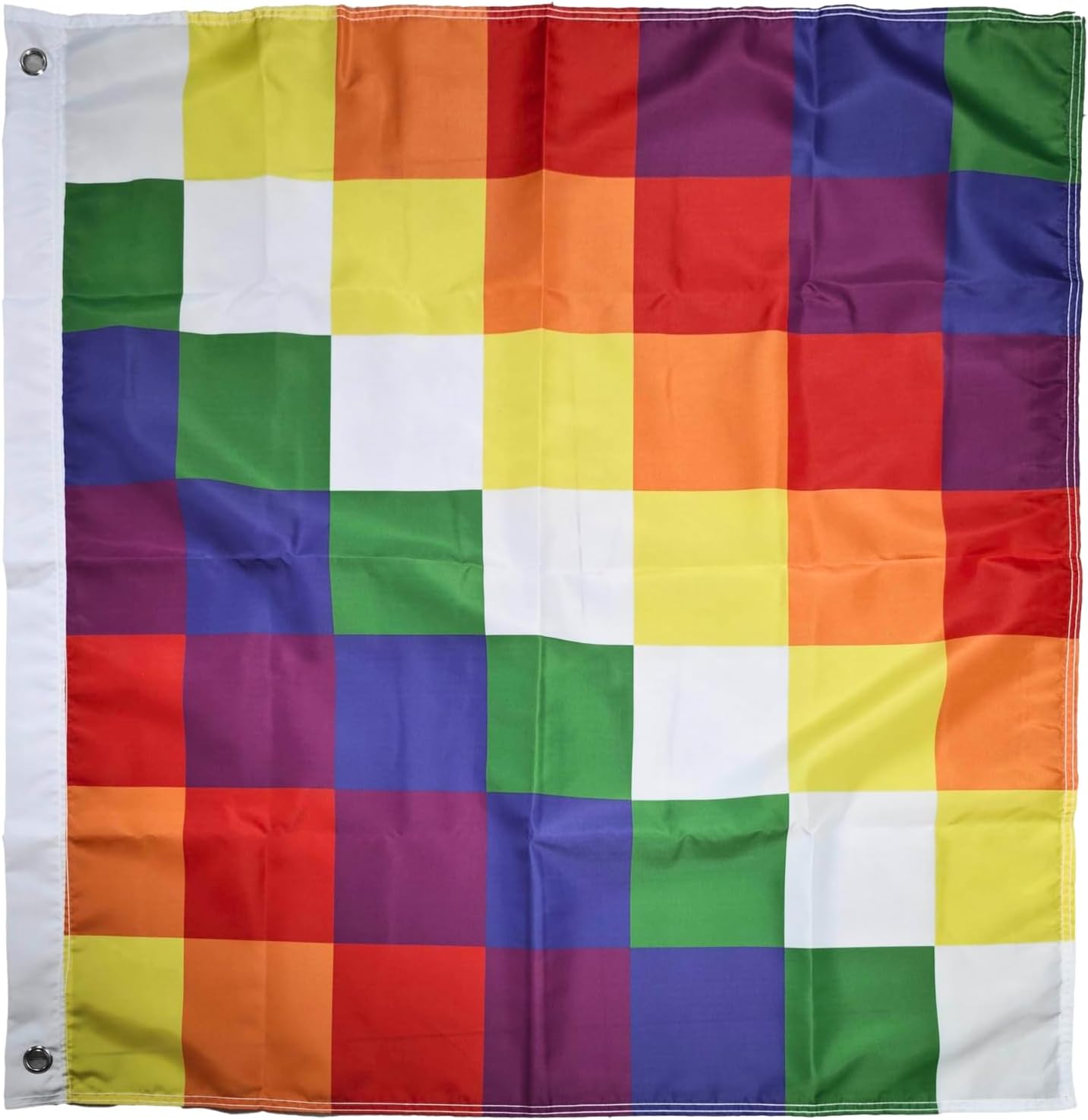 Amazon.com : Gamboa Wiphala Flag Native Bolivian Yard 3'2"x 3'2"ft Resistant Durable Quality ...