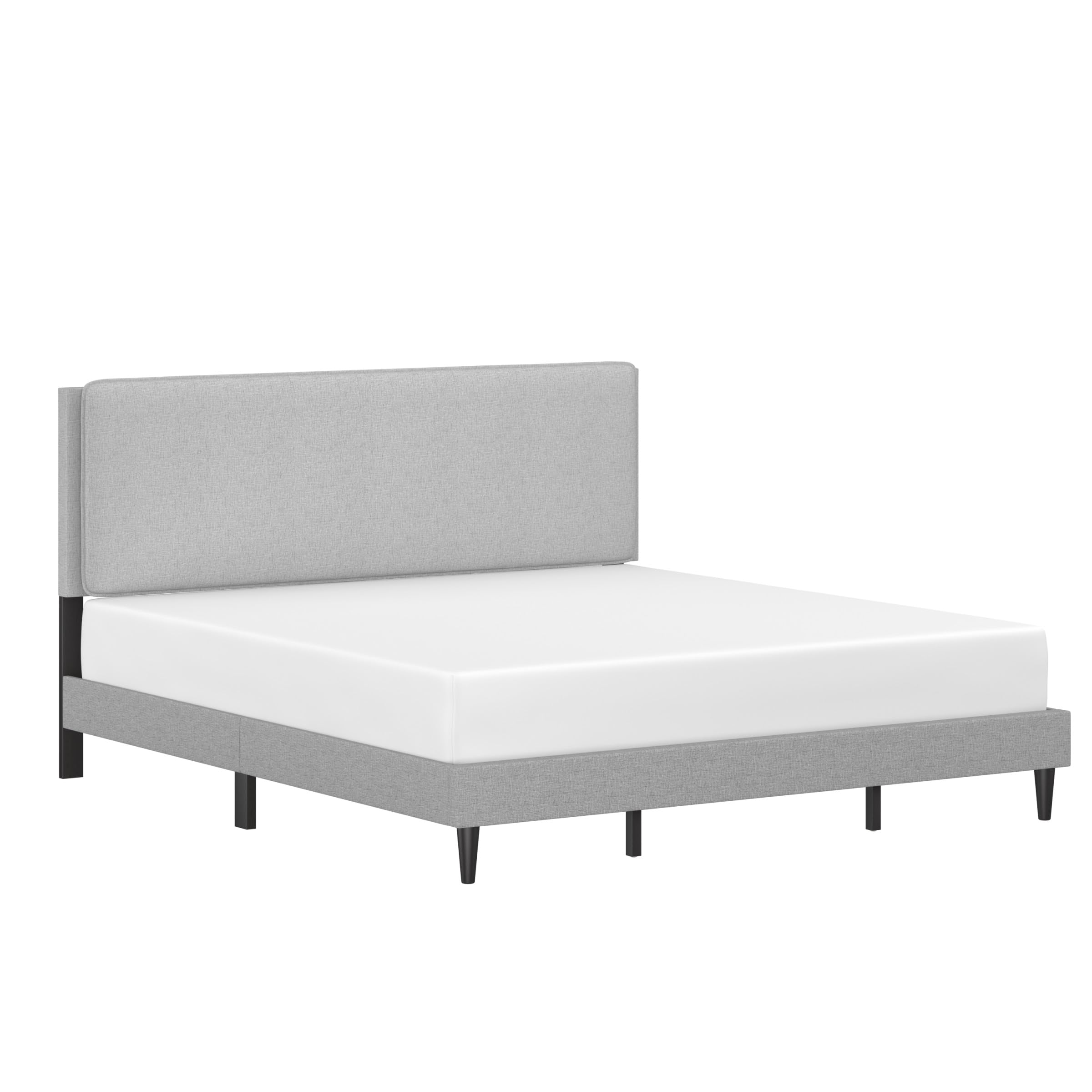 Amazon.com: Hillsdale, Emslie King Upholstered Bed, Light Gray : Home ...