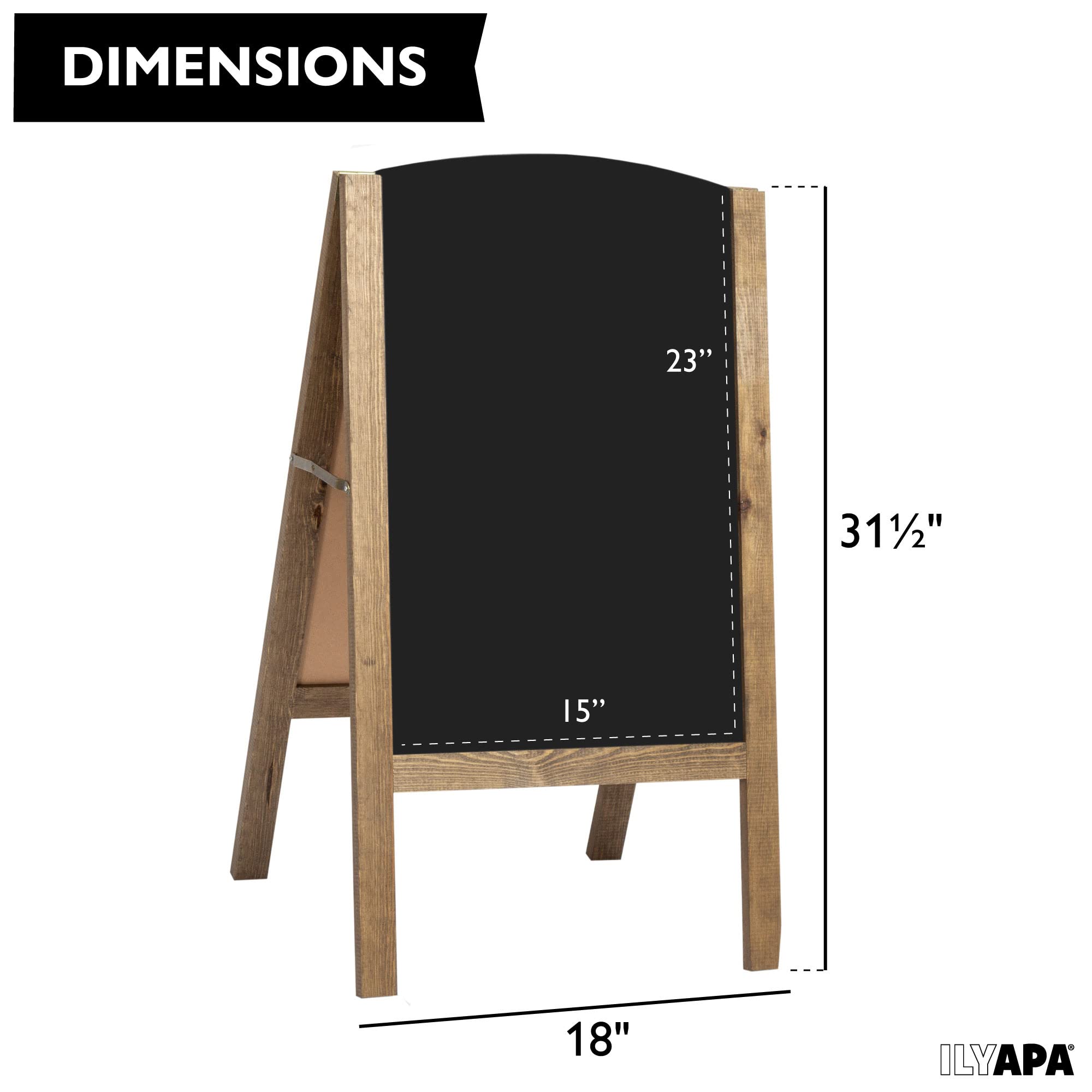 Snapklik.com : Ilyapa A-Frame Chalkboard Sidewalk Sign - Rounded Top ...