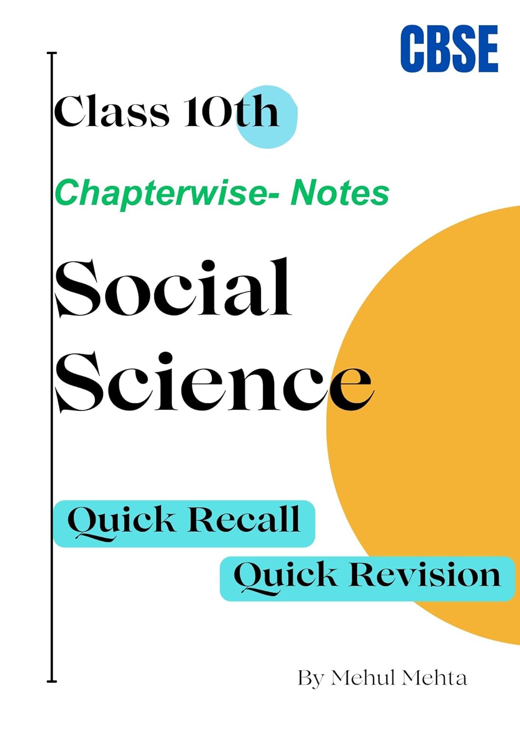 CBSE Class 10 Social Science Short Notes for Quick Revision eBook ...