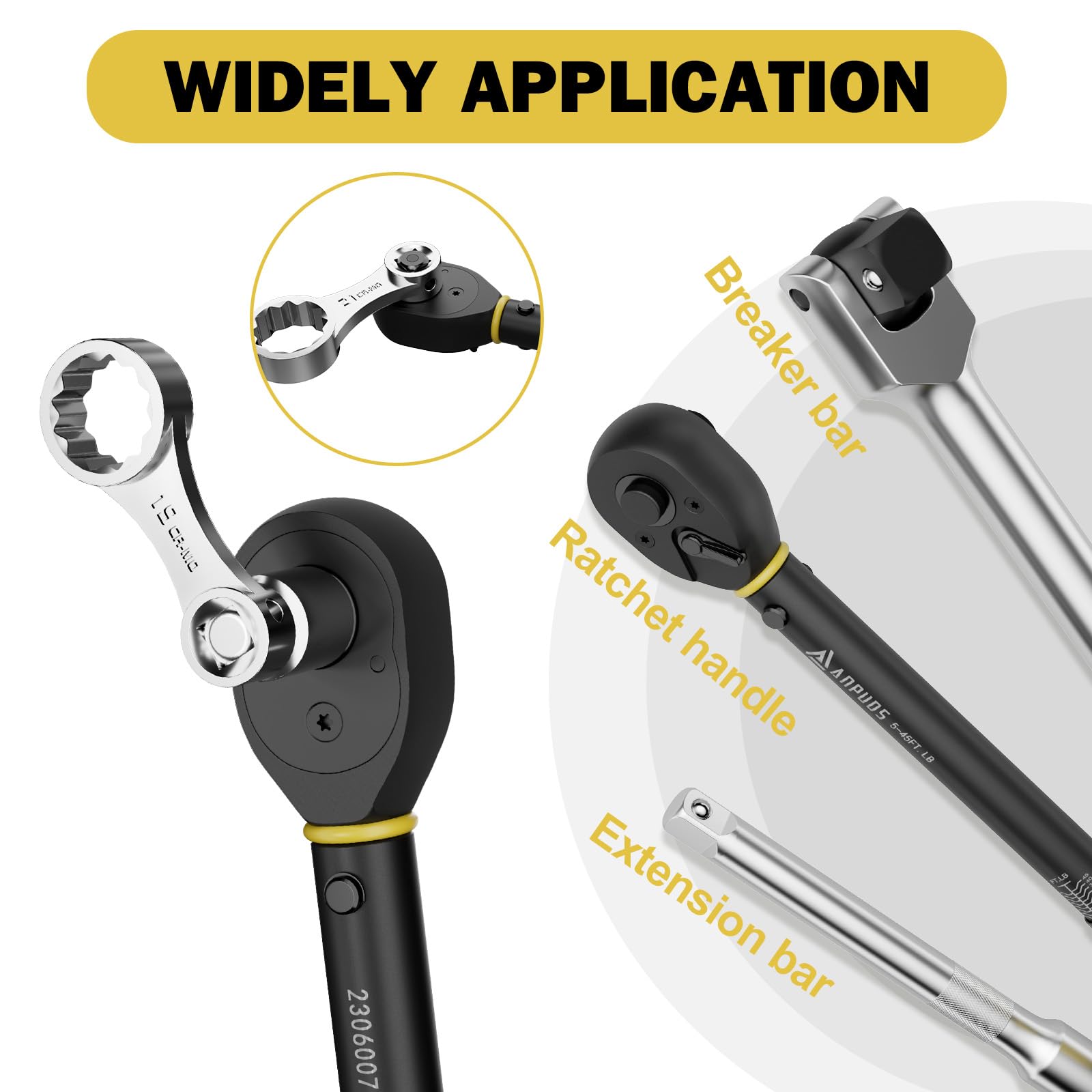 Snapklik.com : ANPUDS 17 Pcs Metric Torque Adapter Set - 12 Point ...