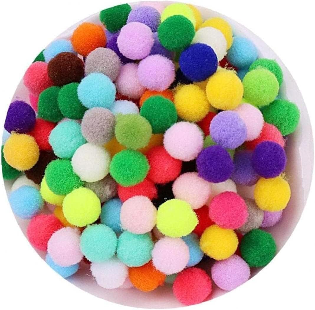 Amazon.com: Generic 100pcs Multicolor Soft Round Shaped Pompom Balls ...