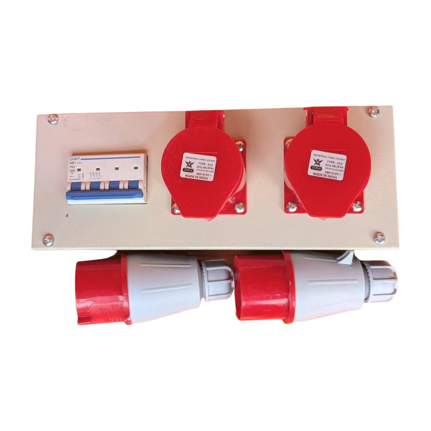 Industrial Plug & Socket Panel 32 A Three Phase - 2 Nos 63 A Four Pole ...