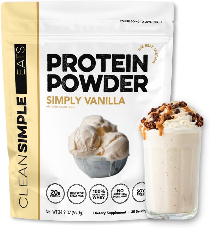 Amazon.com: Clean Simple Eats Simply Vanilla Whey Protein Powder ...