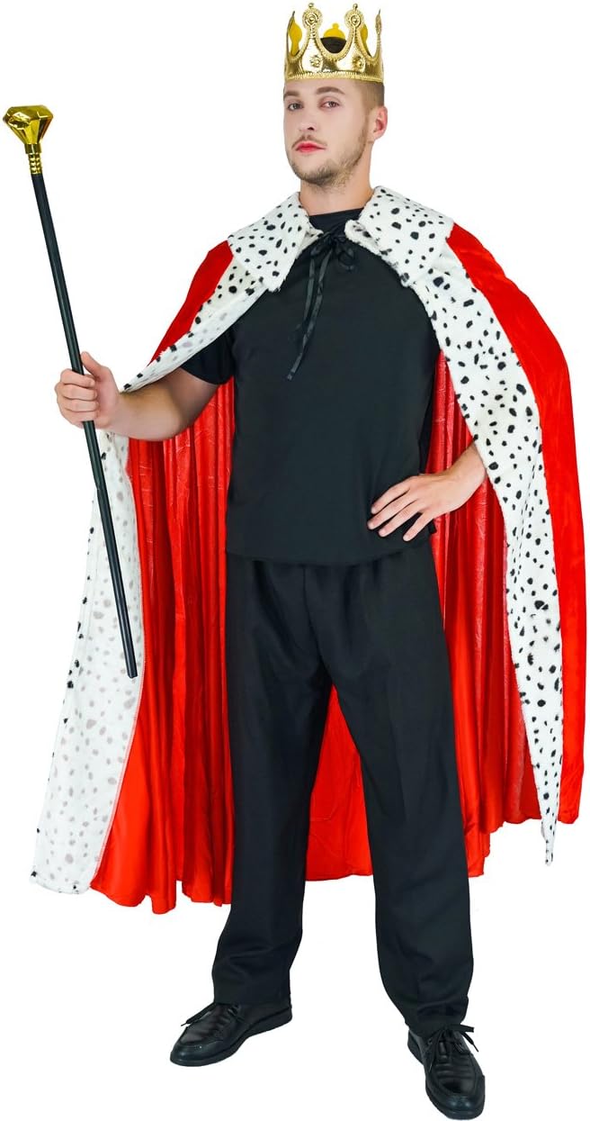Amazon.com: KalcyKizz Men's Kings Costume,One Size, (Color - Red,gold ...
