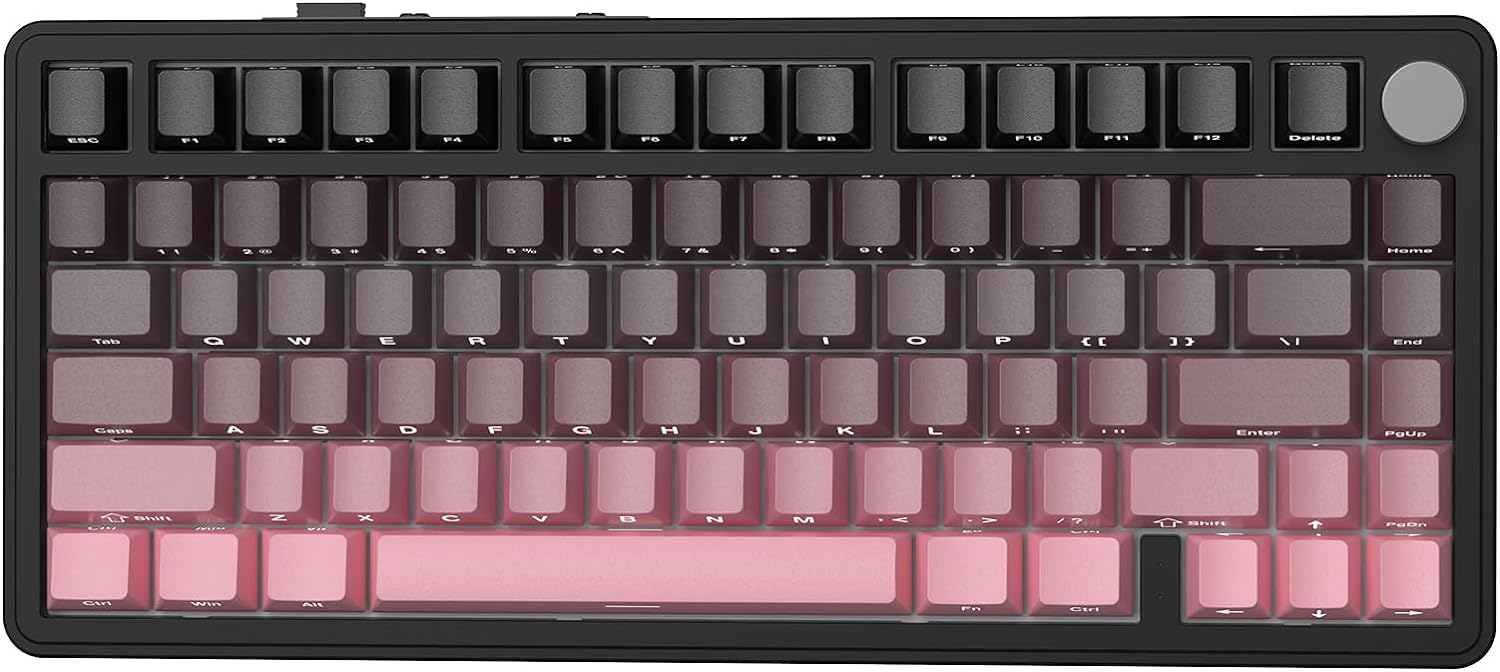 Yindiao X85 Wireless Mechanical Keyboard, TKL 82 Keys Bluetooth 5.0/2 ...