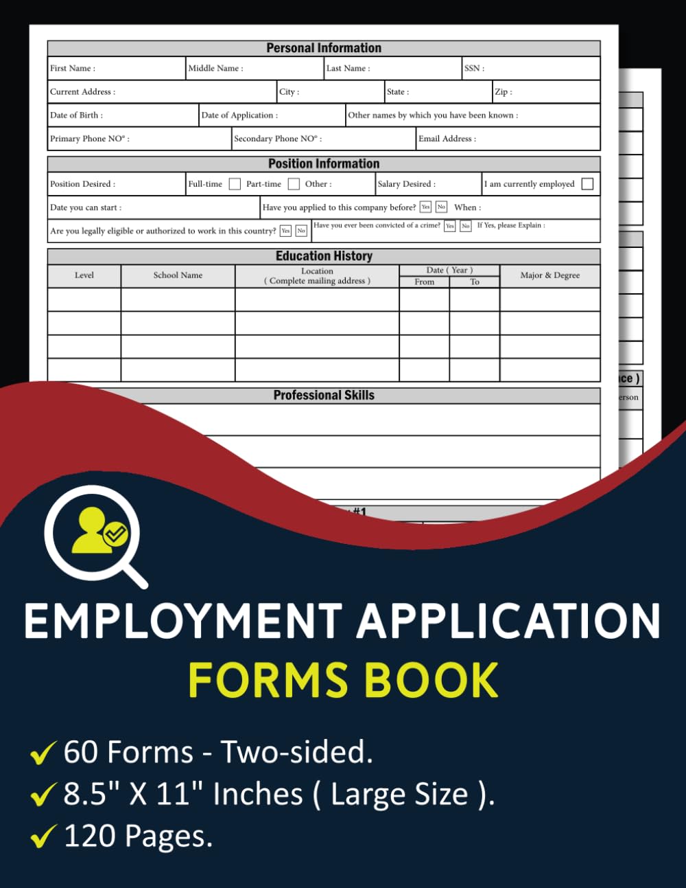 Amazon.com: employment application forms Book | job application form ...
