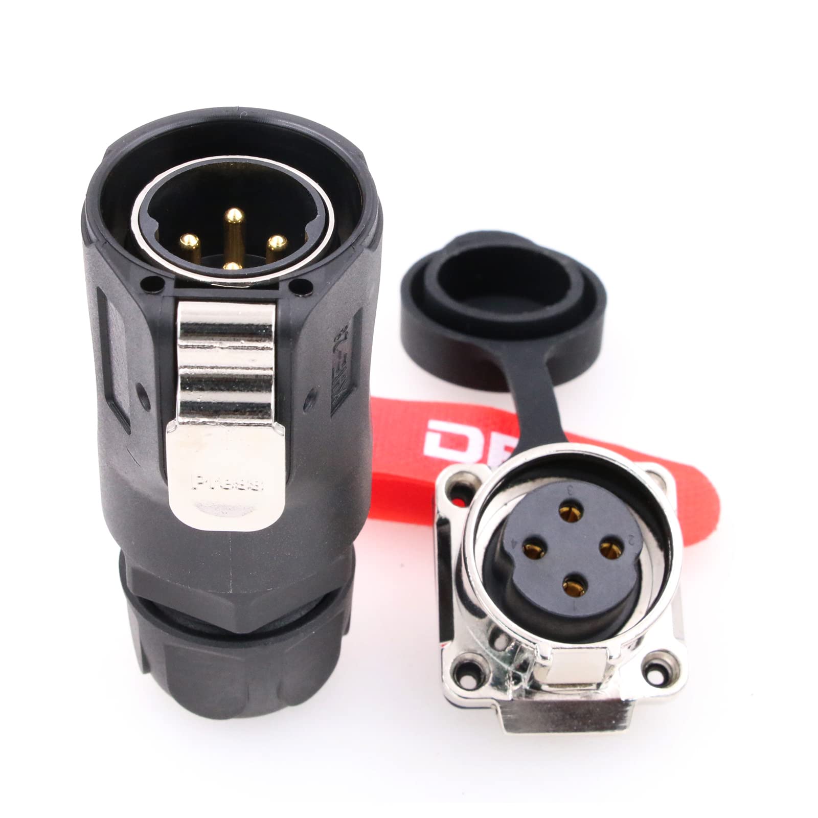 Snapklik.com : DRRI XHE28 Series 4pin Waterproof Connector IP65/ IP67 Quick-Connect 30A 380V ...