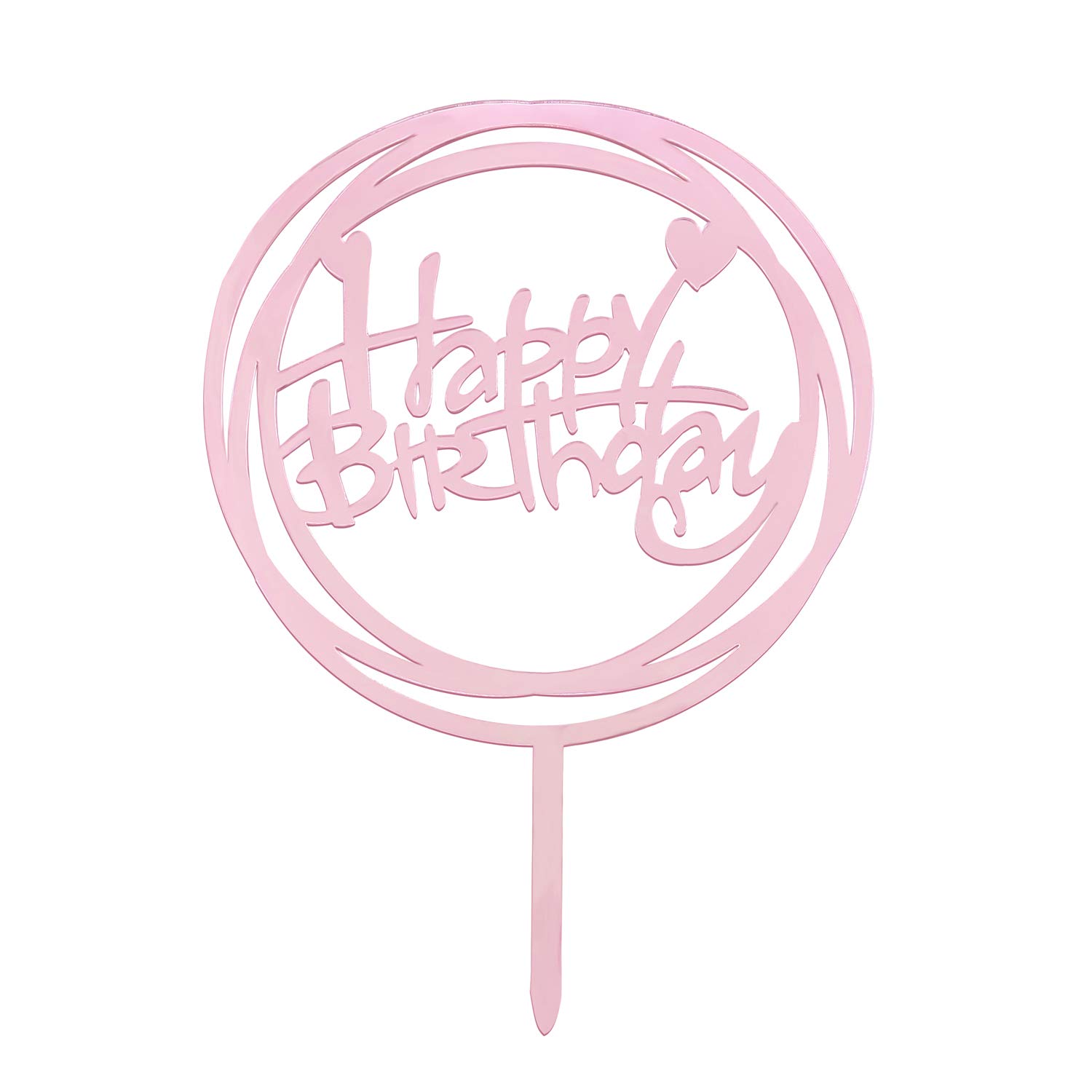 Snapklik.com : 12 PCS Happy Birthday Cake Topper Set Rose Gold Acrylic ...