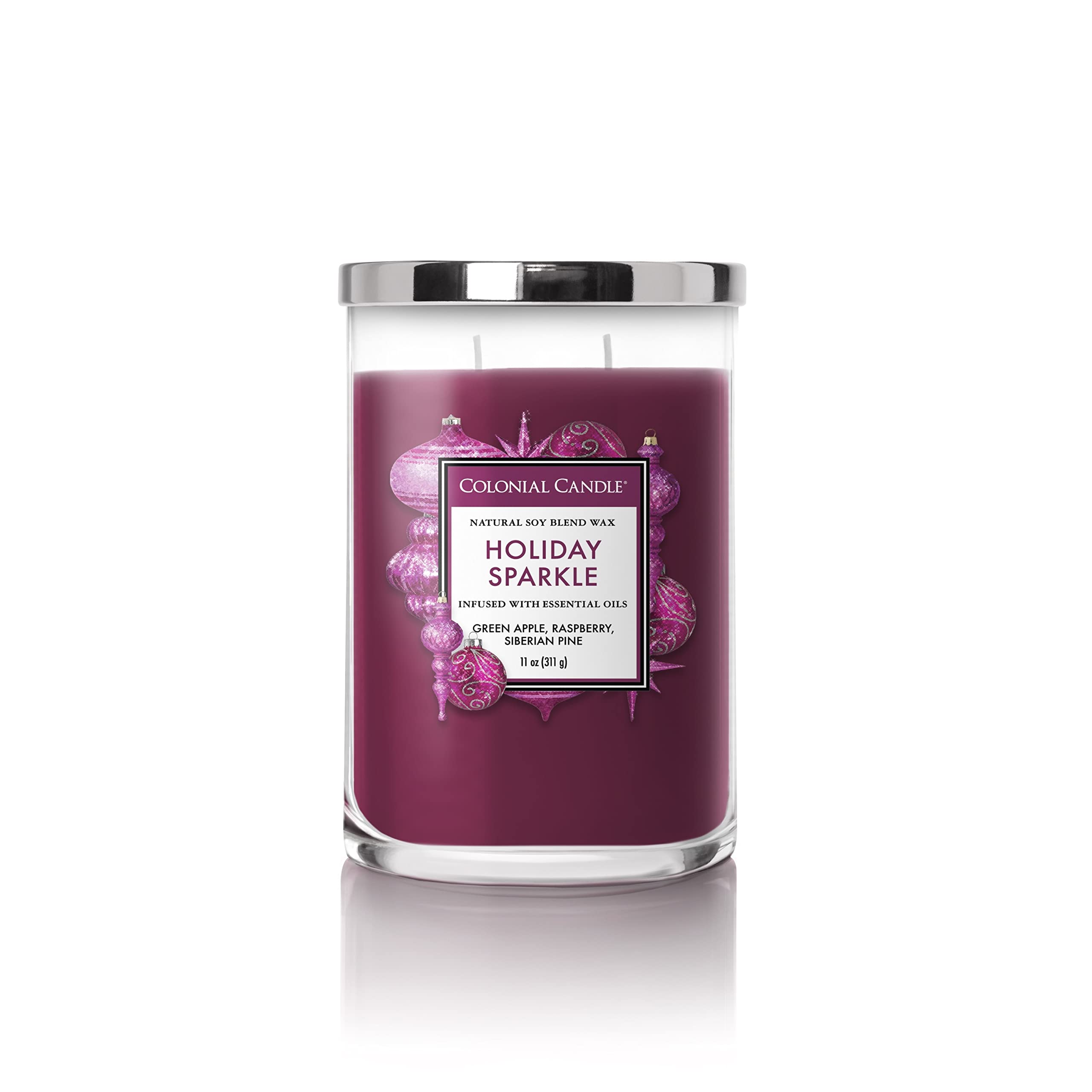 Amazon.com: Colonial Candle Holiday Sparkle Scented Jar Candle, Classic ...