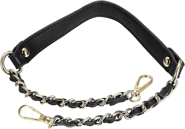 Amazon.com: UXcell Leather Iron Flat Chain Strap, 24" 2Pcs Handbag ...