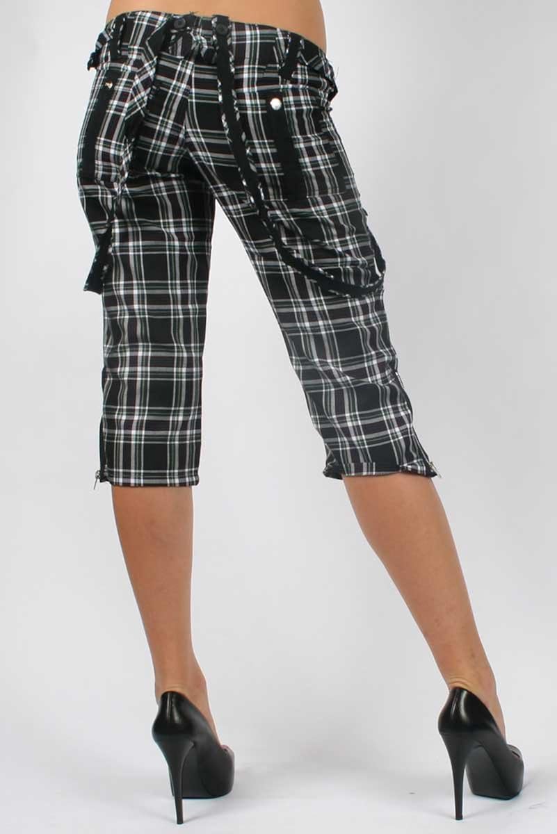 Tripp NYC - Ladies Plaid Capri in Black/white at Amazon Women’s ...
