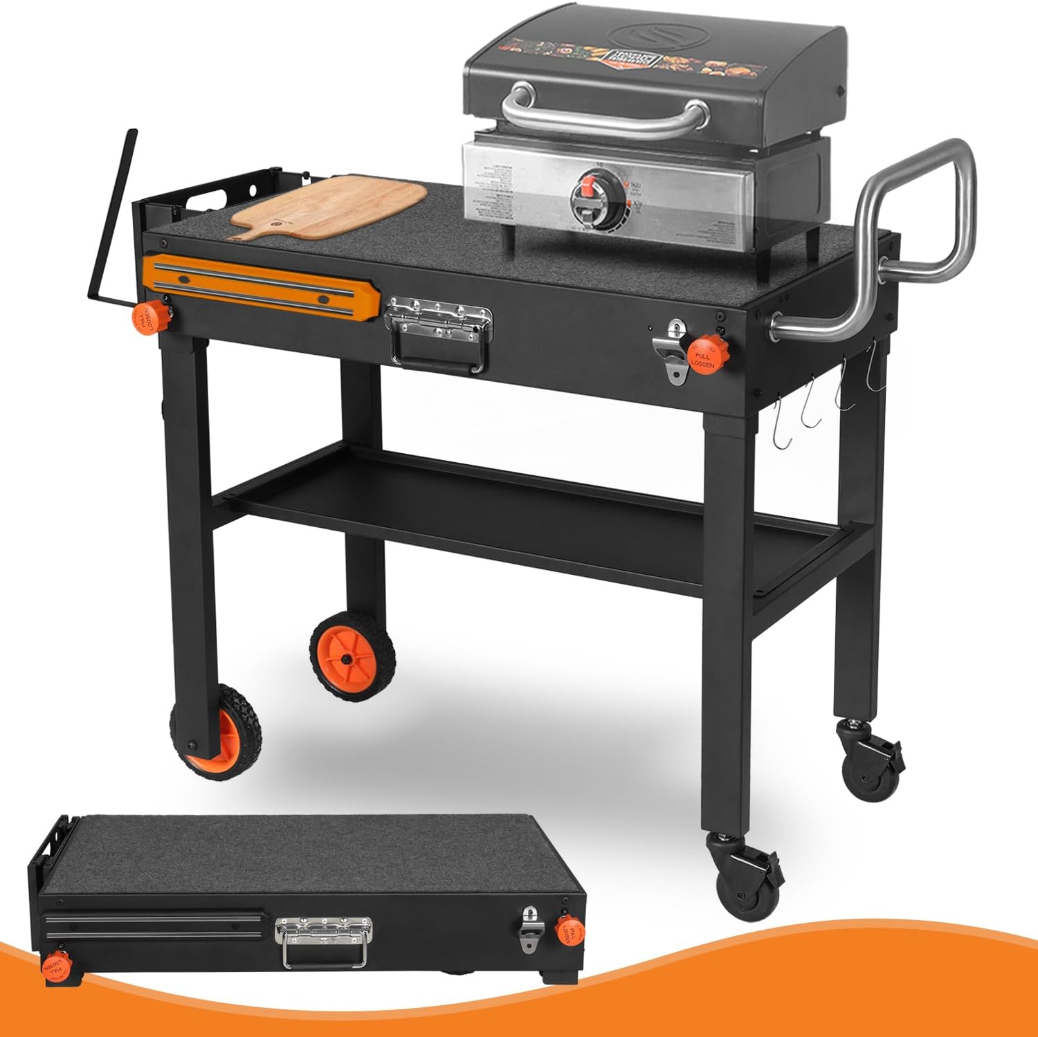 Amazon.com: Folding Table Cart for Blackstone Outdoor Griddle Stand ...