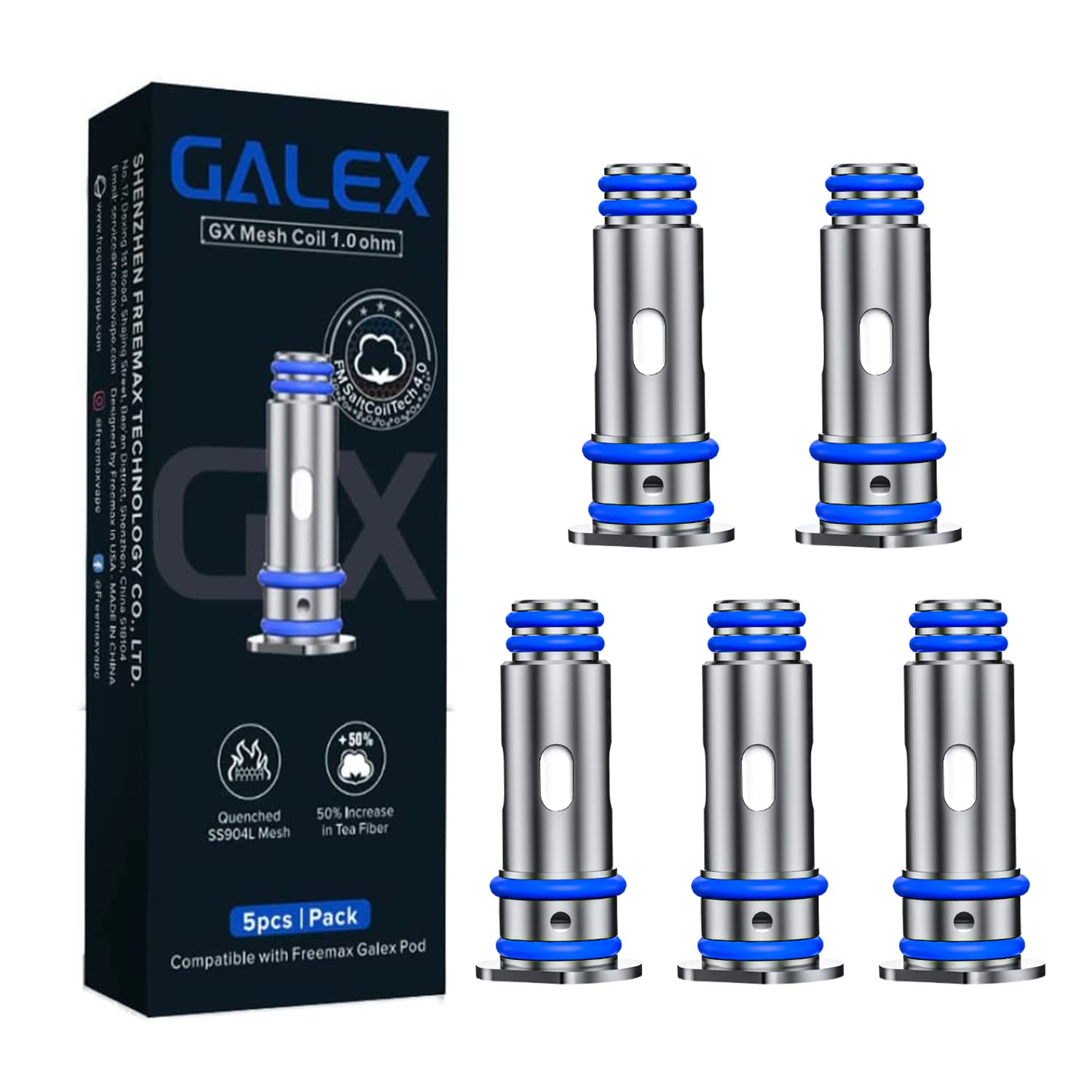 Amazon | JUSTKEY Freemax GX Mesh コイル 0.8Ω/1.0Ω 交換コイル 5個入り フリーマックス ギャ ...