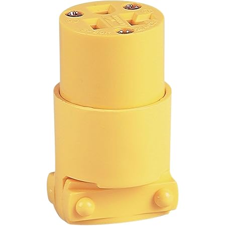 EATON 4228-BOX Heavy Duty Grounded Straight Blade Electrical Connector, 125 V, 20 A, 2 Pole ...